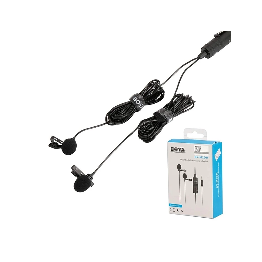 BOYA BY-M1DM Dual Clip On Microphone - Camera Fine Vision