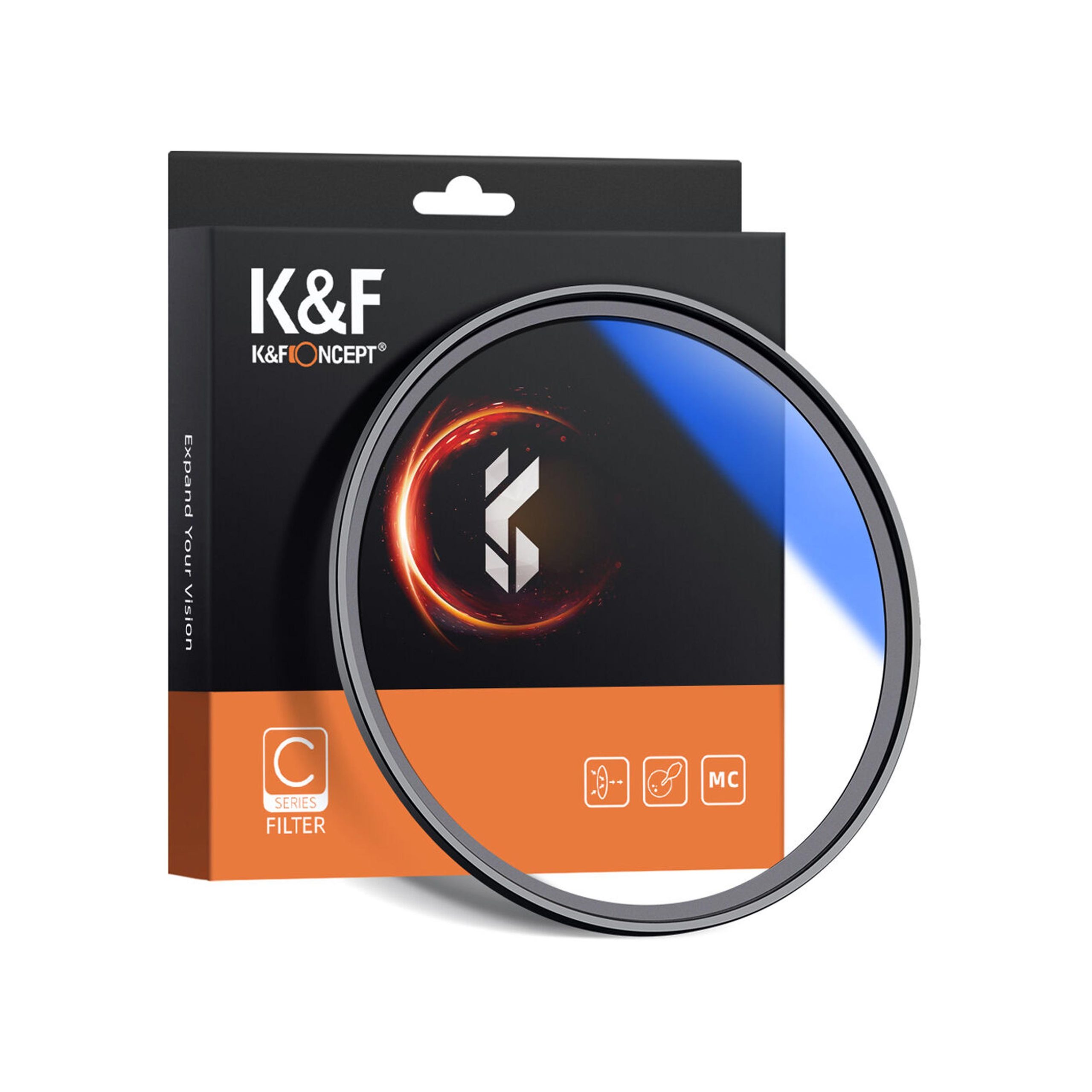 K&F Concept 55mm - C series Blue Multi-Coated HMC UV Filter - Camera ...